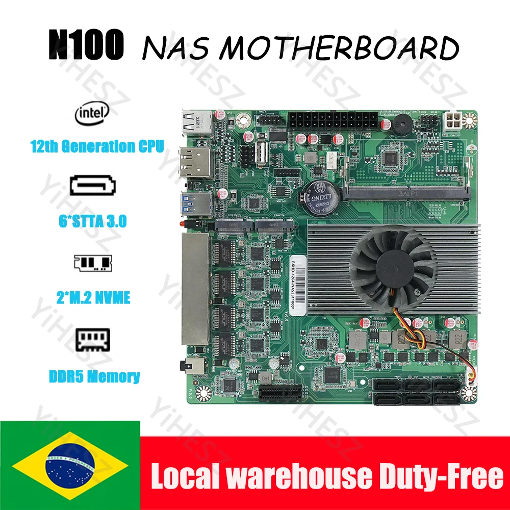 DIY-NAS-N100-Motherboard-4X-Intel-I226-2-5G-6-SATA3-0-Mini-ITX-DDR5 ...