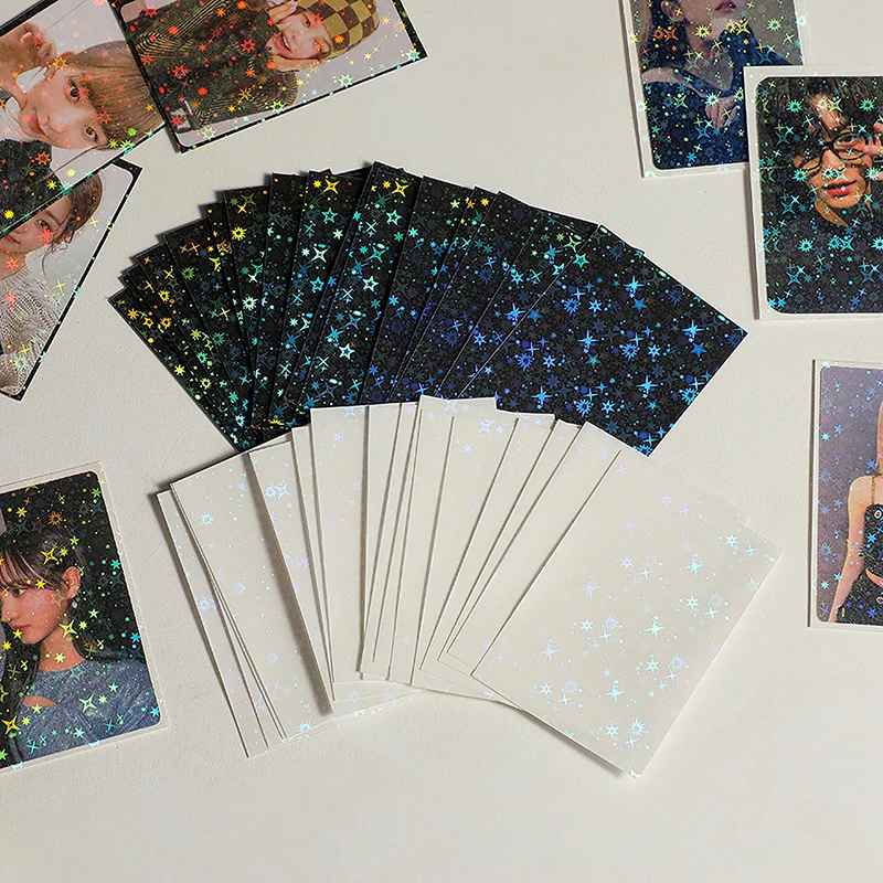 50Pcs-Pack-Glittery-Star-Photo-Cards-Protective-Case-Storage-Bag ...