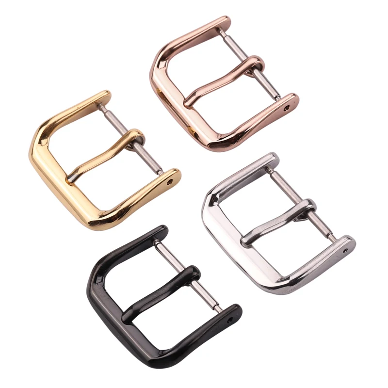 Stainless Steel Watch Buckle 16mm 18mm 20mm 22mm Metal Silver Gold ...