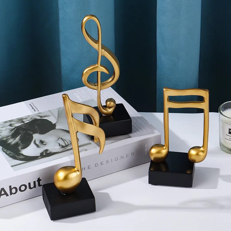 Music Symbol Ornaments Light Luxury Musical Notes Resin Handicraft ...