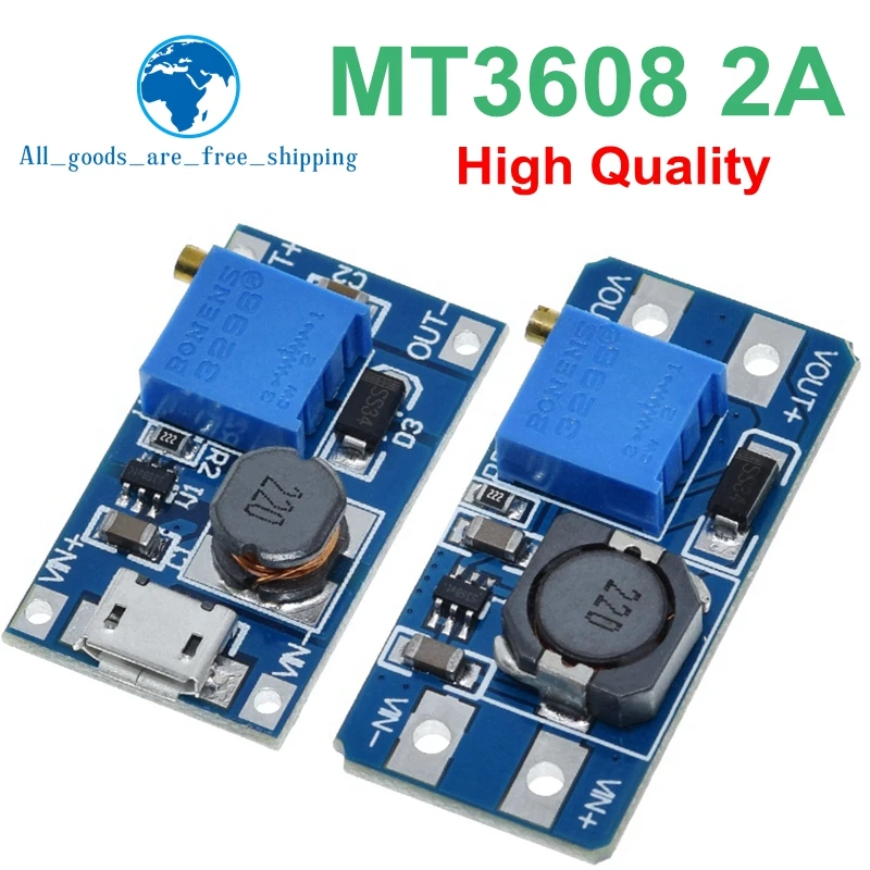 Mt3608 Dc-dc Step Up Converter Booster Power Supply Module Boost Step-up Board Max Output 28v 2a ...