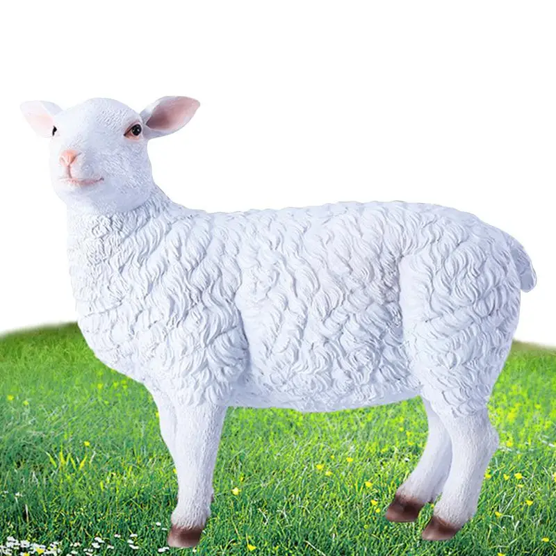Outdoor-Lamb-Statue-Animal-Garden-Statues-Cute-Sheep-Miniature-Farm ...