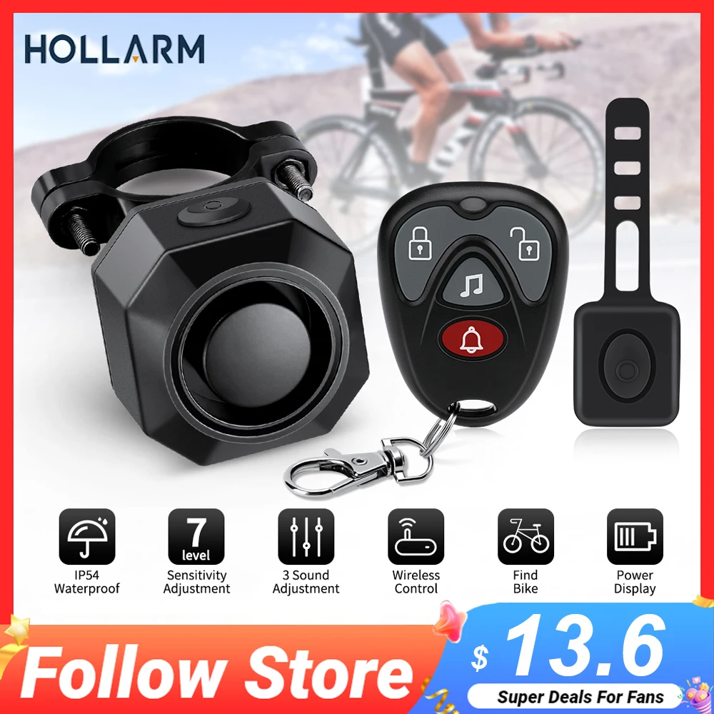 Hollarm-Wireless-Bicycle-Burglar-Alarm-Remote-Control-Electric ...