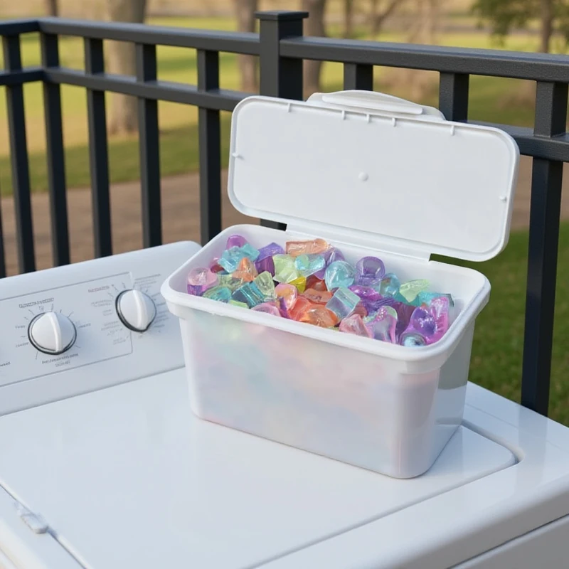1pc Laundry Pods Organizer, Detergent and Scent Beads Storage Box ...