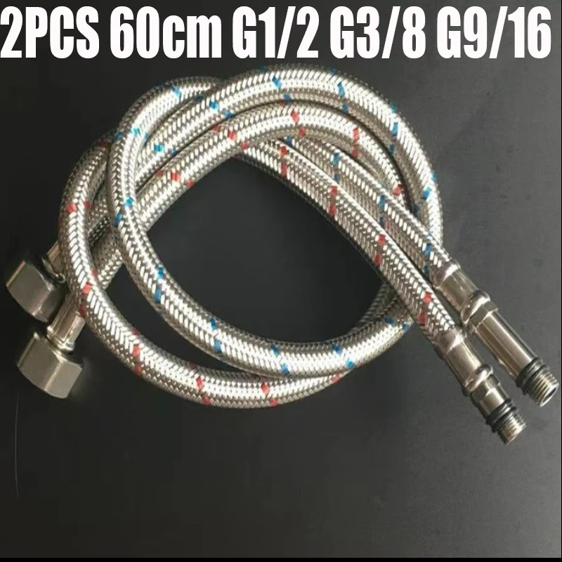 2pcs-60cm-Stainless-Steel-Flexible-Plumbing-Pipe-G1-2-G3-8-G9-16-Cold ...