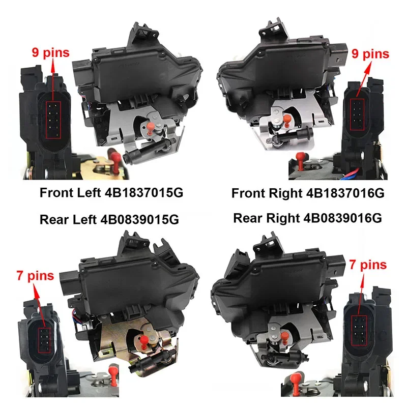 Door Lock Latch Actuator Front Rear Left Right For 4B1837015G ...