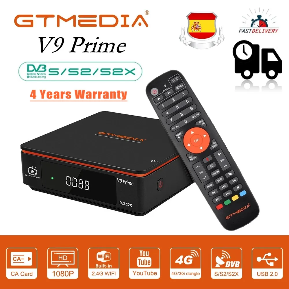 Gtmedia receptor de satélite V9 prime, decodificador full hd con wifi ...