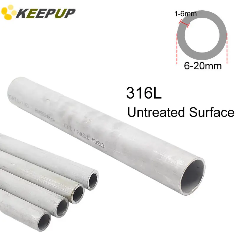 Tubo de acero inoxidable industrial 316L, decapado OD 6 8 10 12 14 16 ...