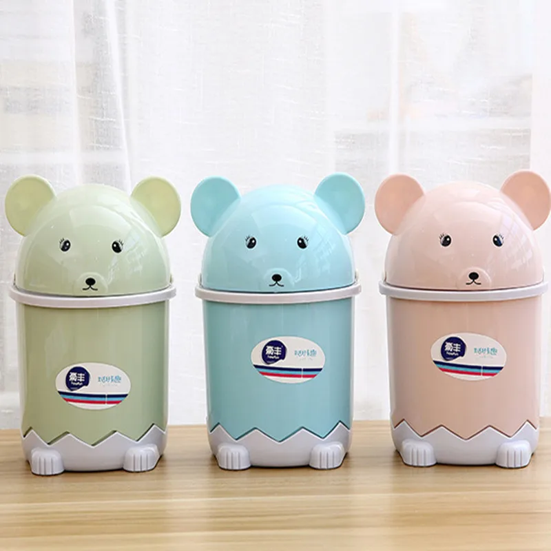 Mini-Desktop-Trash-Can-Small-Trash-Can-Tube-1Pcs-with-Lid-Bedroom ...