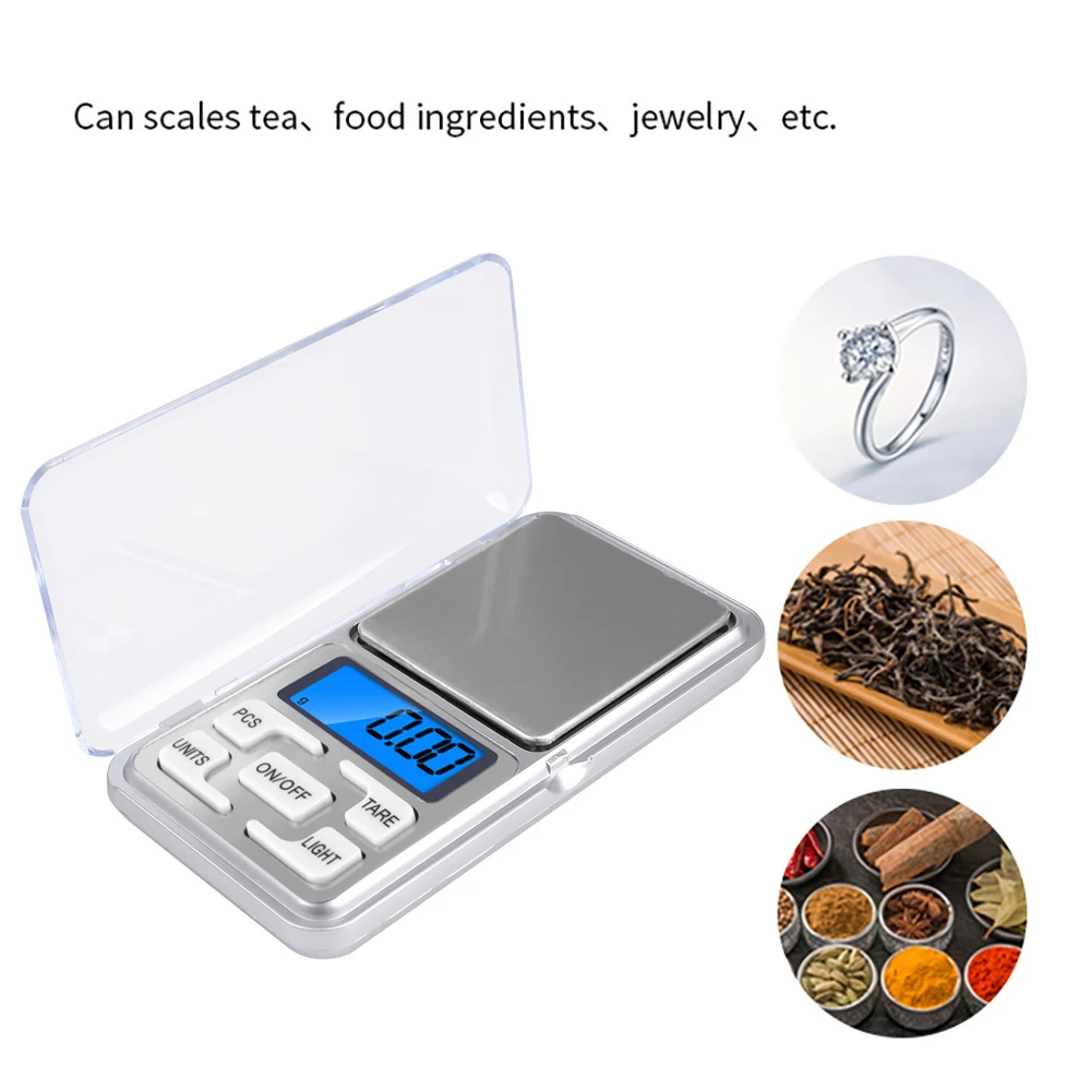 200g/300g/500g x 0.01g Digital Mini Scale High Presicion Electronic Pocket Scale for Jewelry ...