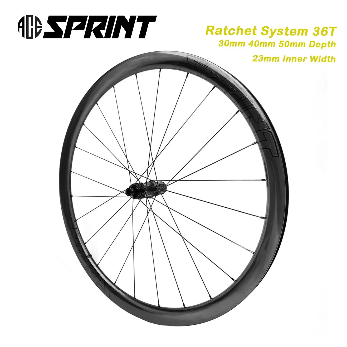 ACESPRINT-Gravel-Road-Disc-Bicycle-Carbon-Wheelset-Ratchet-System-36T ...
