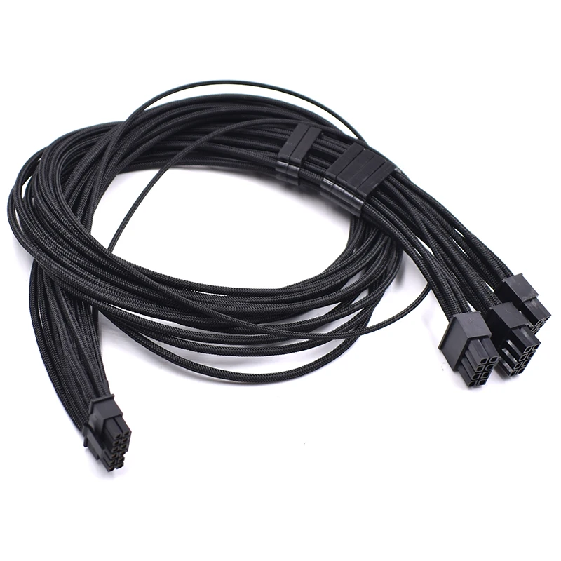 3*8pin to 16Pin 12VHPWR Flexible Silicone Wire Sleeved PCI-E 5.0 Power Modular Cable Compatible ...