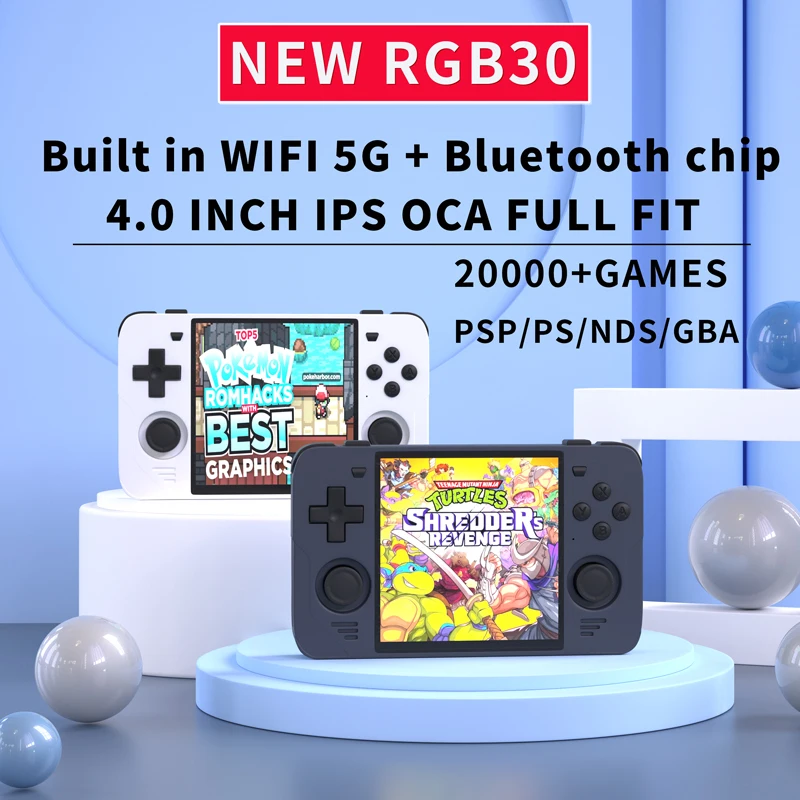 Powkiddy-RGB30-Handheld-Game-Console-with-30000-Games-RK3566-CPU-4-inch ...