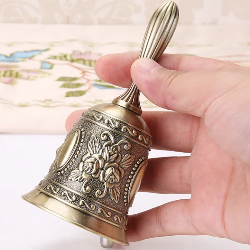 Large Vintage Metal Hand Bell School Dinner Shop Tea Bell Metal Pendant ...