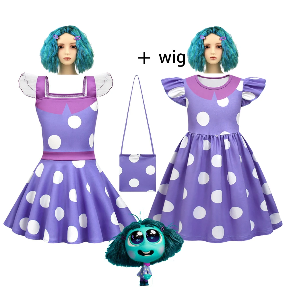 Disfraz-de-Cosplay-de-Inside-Out-Envy-para-ni-as-tut-bolsa-peluca ...