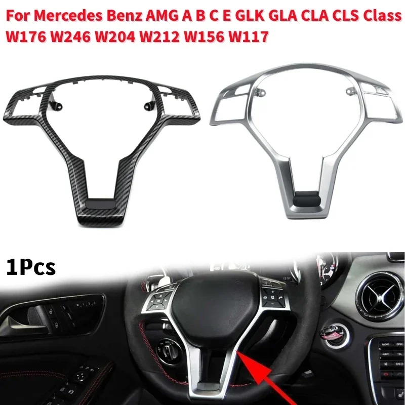 1Pcs-Car-Steering-Wheel-Trim-Cover-Decoration-For-Mercedes-Benz-AMG-A-B ...