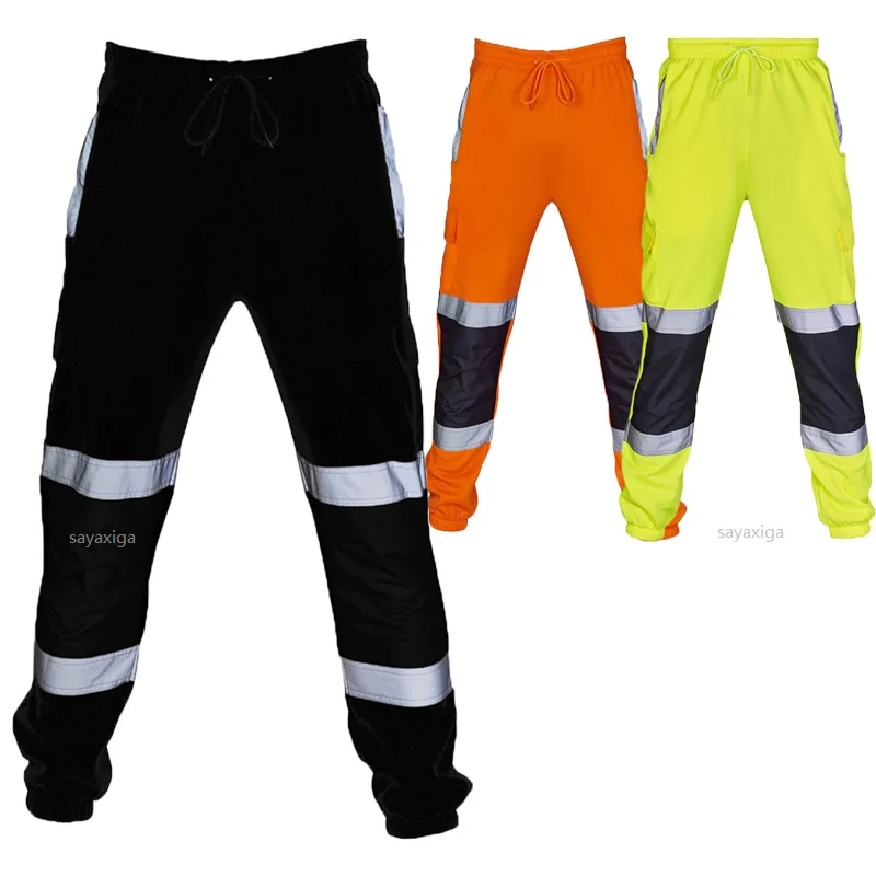 Reflective-Stripes-Strips-Pants-Men-Work-Trousers-Hi-Vis-Pants-High ...