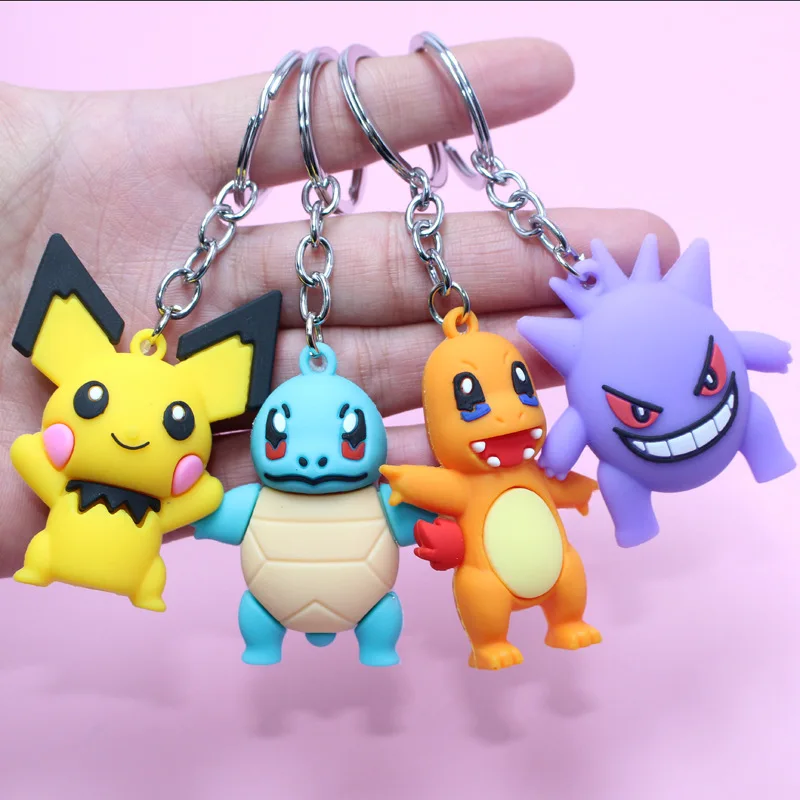 LLavero de goma Pokémon Pikachu Anime Gengar Grookey Sobble Scorbunny ...