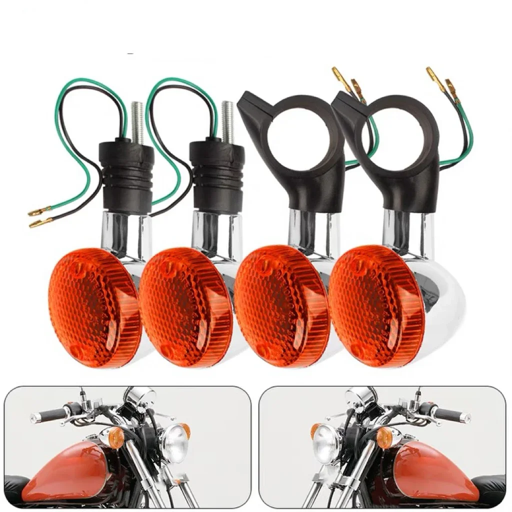 Motorcycle Front Rear Turn Signal Indicator Light Lamp Set For Honda ...
