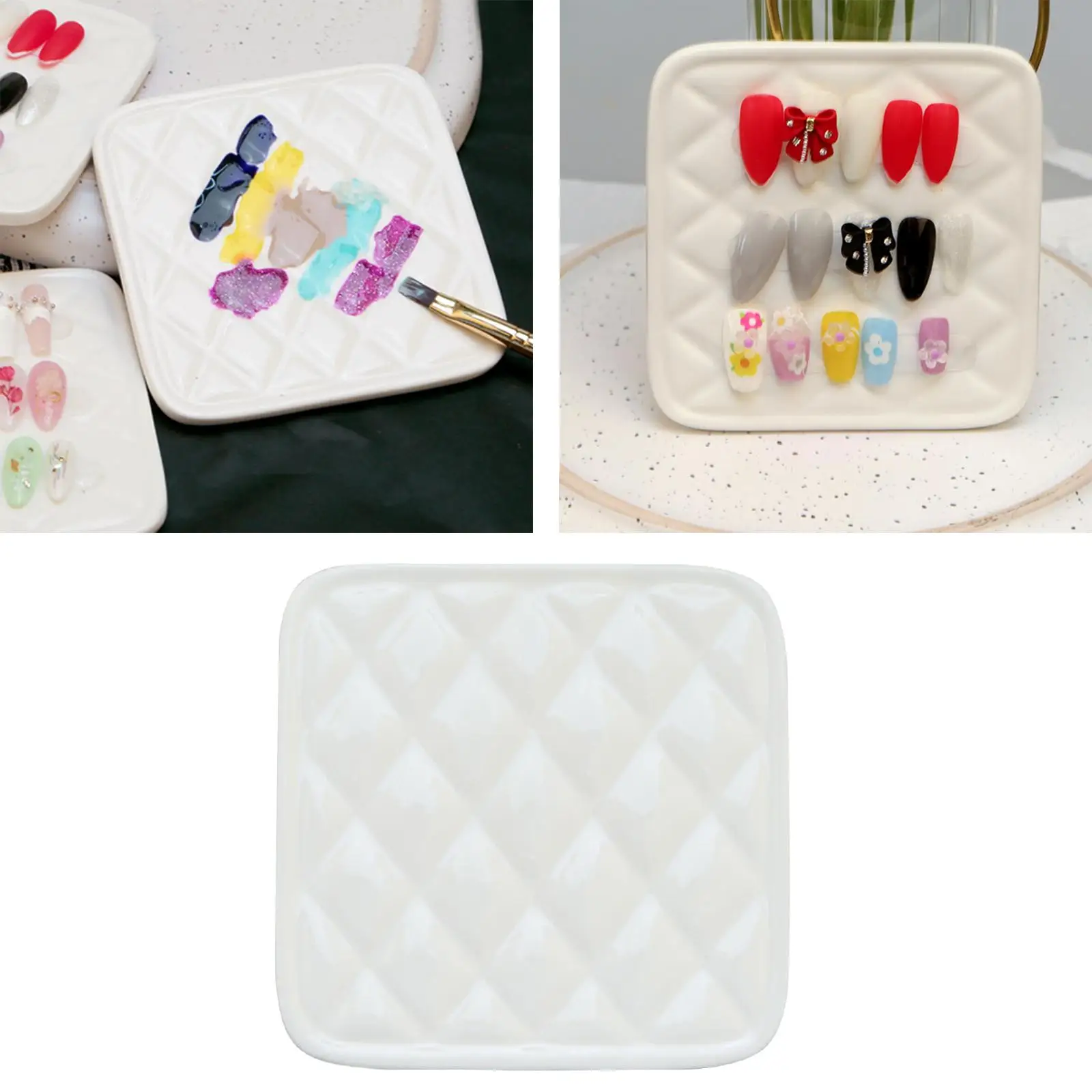 Ceramic Nail Art Palette Tool Accessories Nail Art Display Board Nail ...