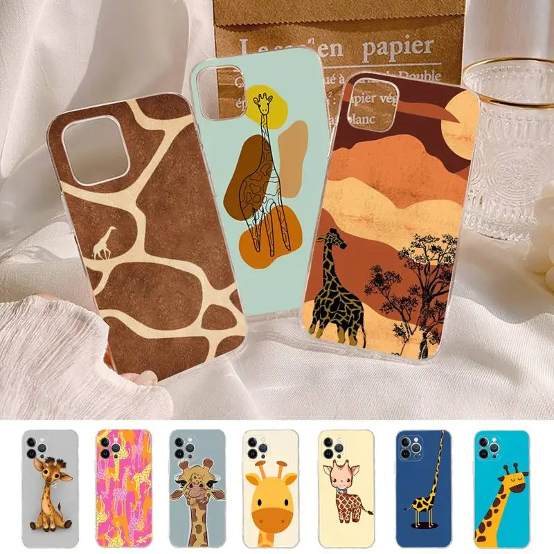 MaiYaCa Cute Cartoon Giraffe Phone Case For iPhone 11 12 13 14 Mini Pro ...