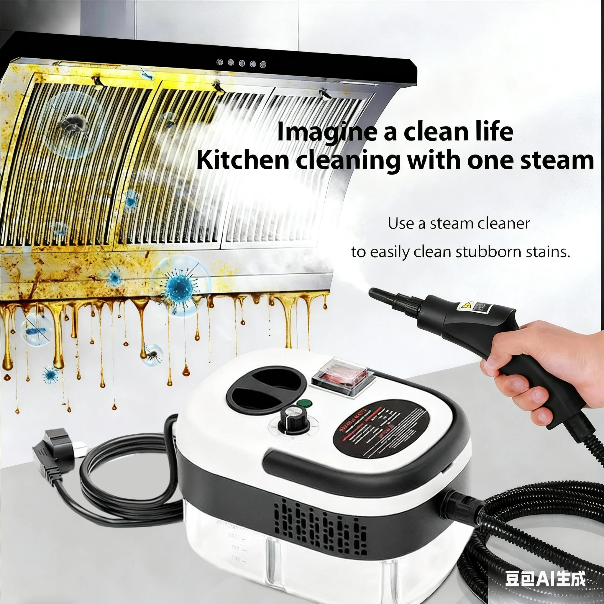 Kitchen oil stains Steam Cleaner High Temperature Disinfection Air ...