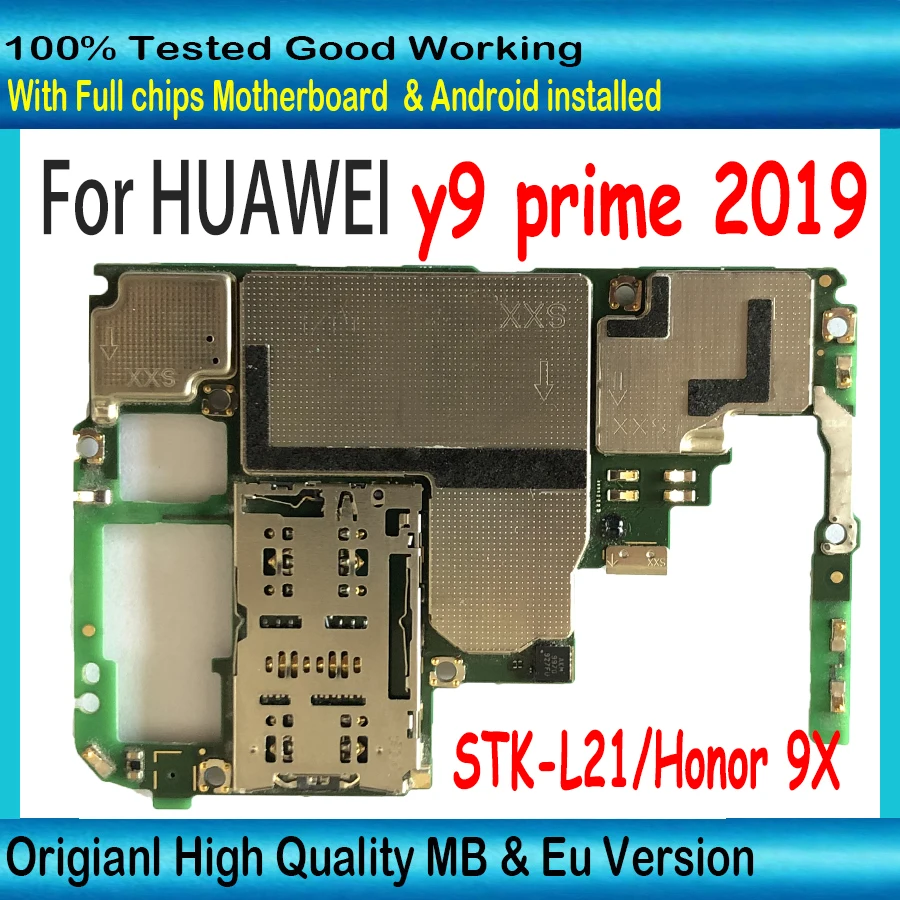 128GB For HUAWEI Y9 Prime 2019 STK-L21 Motherboard Logic Board 100% ...