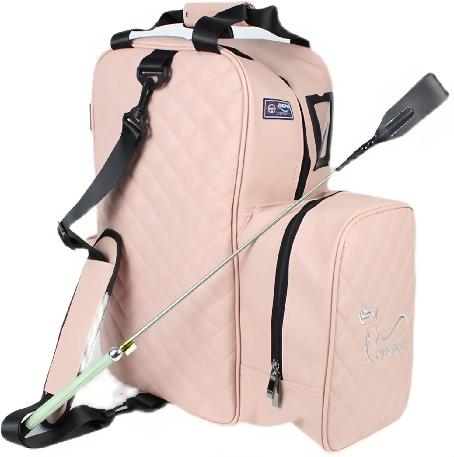 Professional Equestrian Bag Adults Men Women Large Capacity PU Leather ...