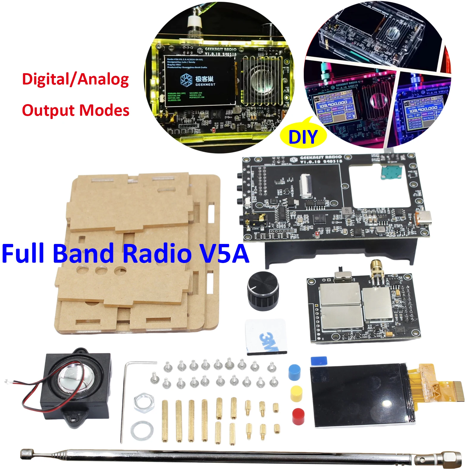 DIY-All-Band-Radio-V5A-Kit-Digital-Analog-Output-FM-AM-MW-SW-Aviation ...