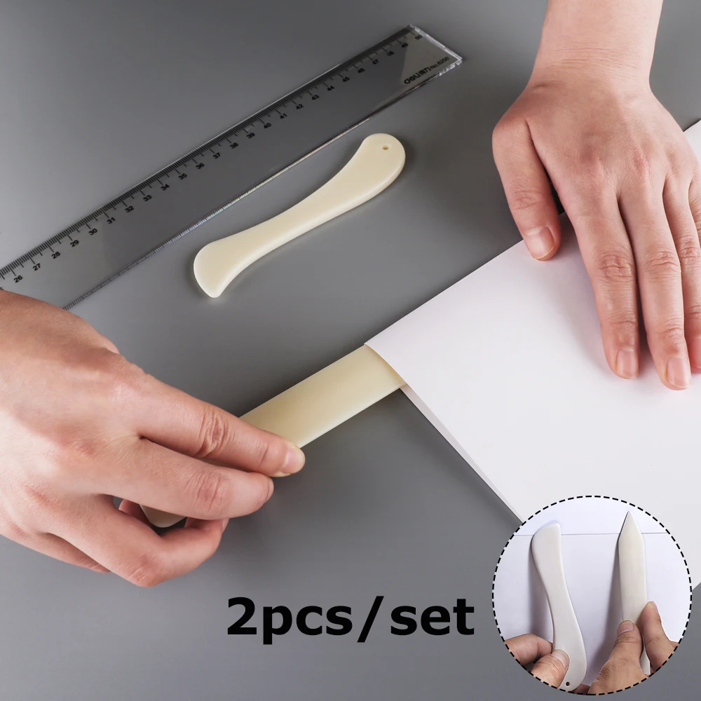 2pcs/set Folder Paper Creaser Tool Bone Folder For Scoring Folding ...