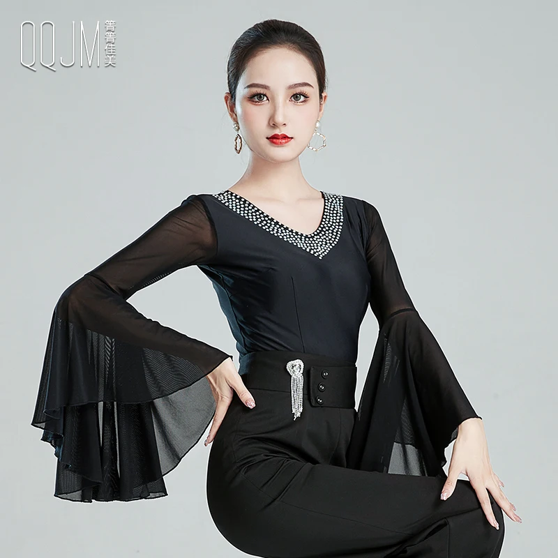 2023 New Latin Dance Shirts Women/girls/lady New Sexy Salsa/ballroom/tango/cha Cha/rumba/samba ...