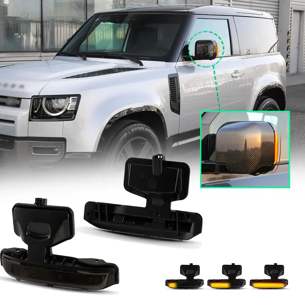 Smoked-Dynamic-LED-Side-Mirror-Indicator-Light-Fits-For-LR-Defender-90 ...