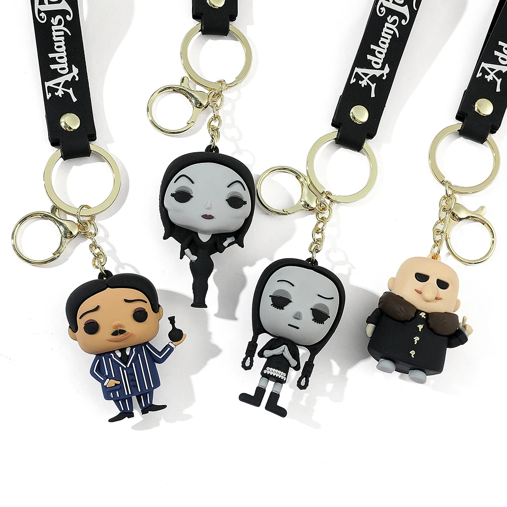 New-Wednesday-Keychains-Morticia-Gomez-Addams-Family-Figure-Doll ...