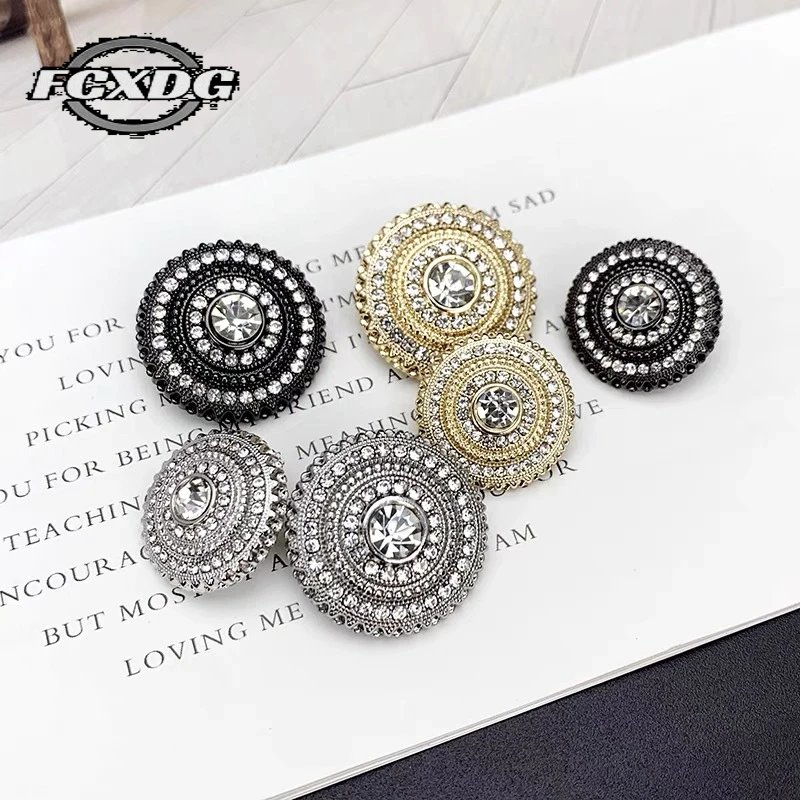 10pcs/lot Fashion Clothing Buttons with Rhinestone Women's Jacket ...