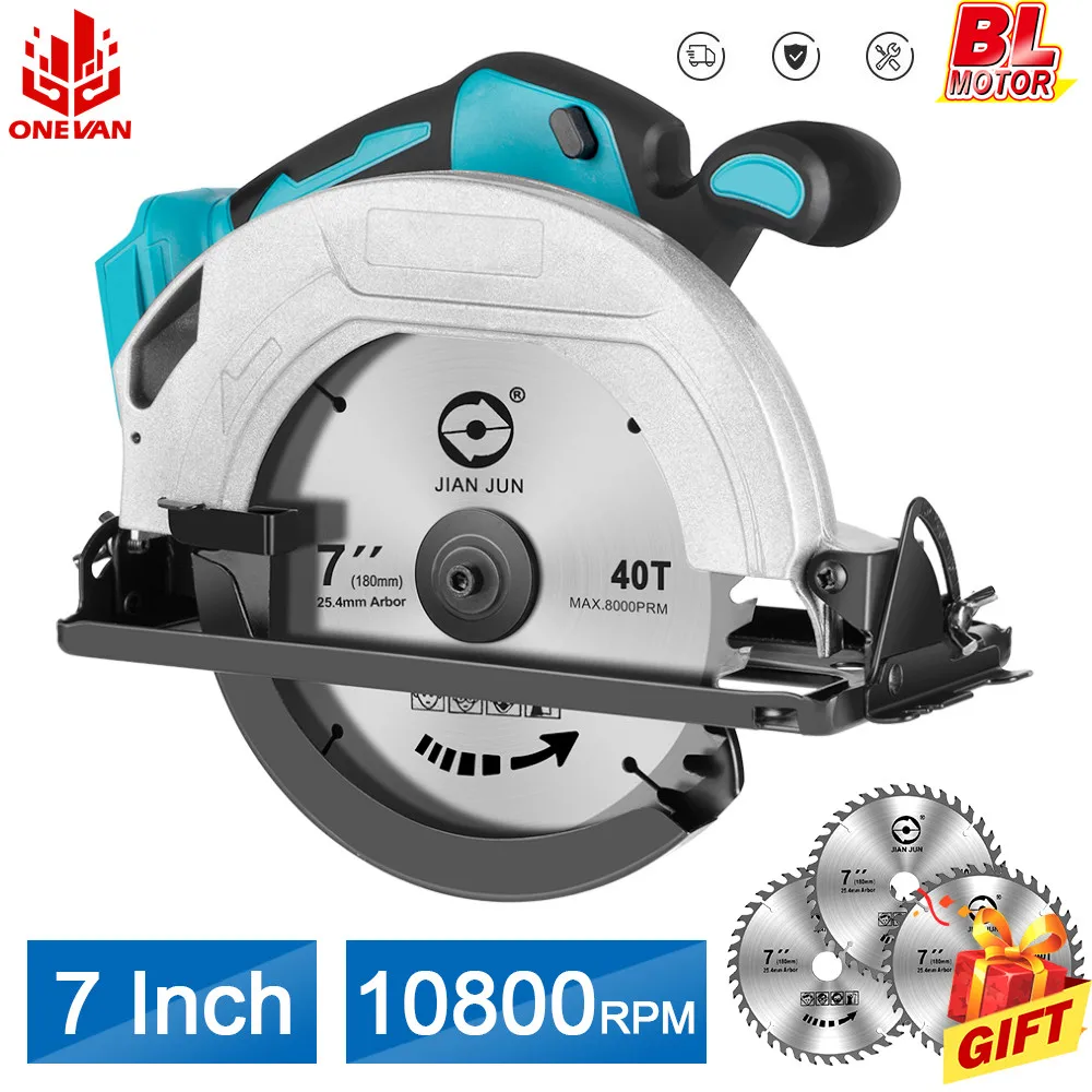 ONEVAN-sierra-Circular-el-ctrica-sin-escobillas-de-180mm-y-7-pulgadas-cortadora-Circular-inal ...