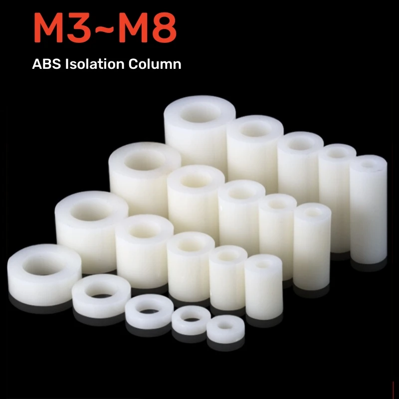 20~300Pcs M3 M4 M5 M6 M8 Nylon ABS Round Hole Insulation Isolation ...