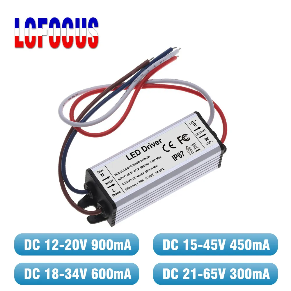 12W 15W 18W 20W 24W Power Supply LED Driver 12-20V 900mA 18-34V 600mA ...