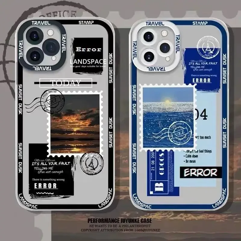 Landscape-Stamp-Label-Phone-Case-For-Huawei-P40-Lite-Nova-7i-5T-6-SE ...