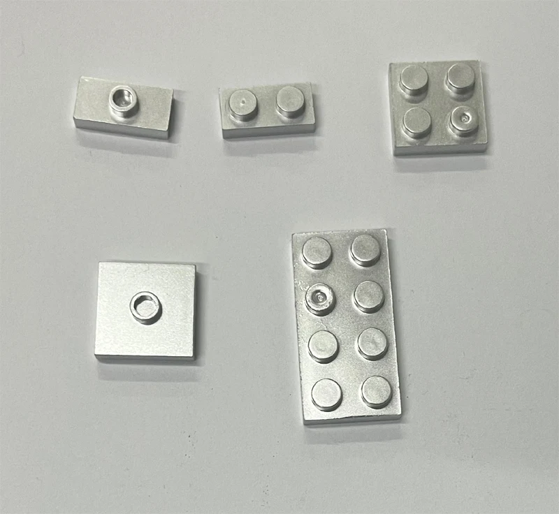 *Metallic Silver plate * 10 pcs DIY enlighten block brick part No ...