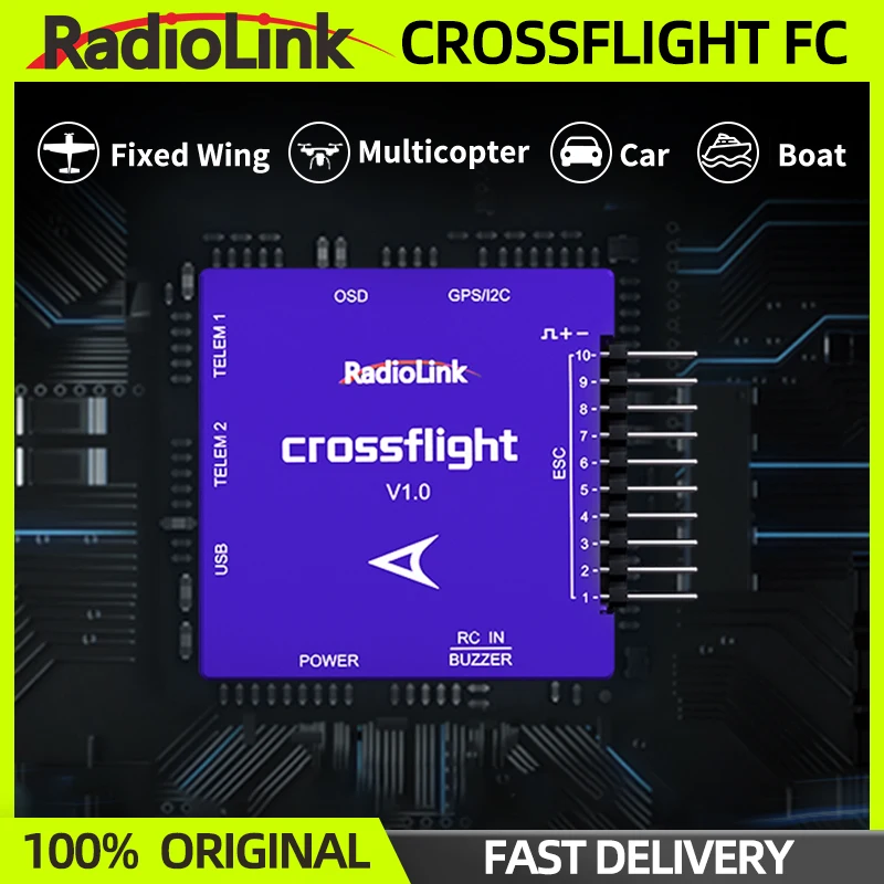 NOVO-RadioLink-Crossflight-Flight-Controller-FC-OSD-10CH-Integrado-PWM ...