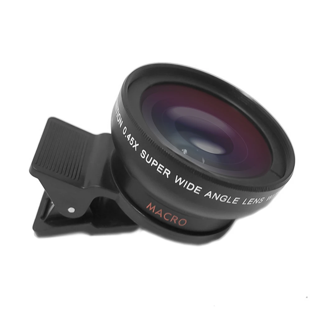 Universal Cell Phone Camera Lens 37mm Thread Smartphone Lens 0.45X 49UV ...
