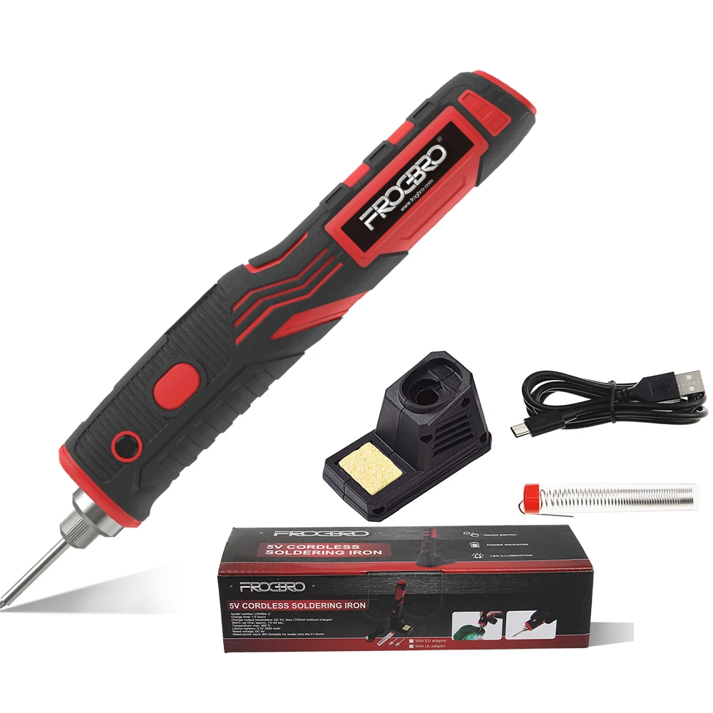 Frogbro Cordless Soldering Iron Adjustable Temperature Lcd Touch Sensor ...
