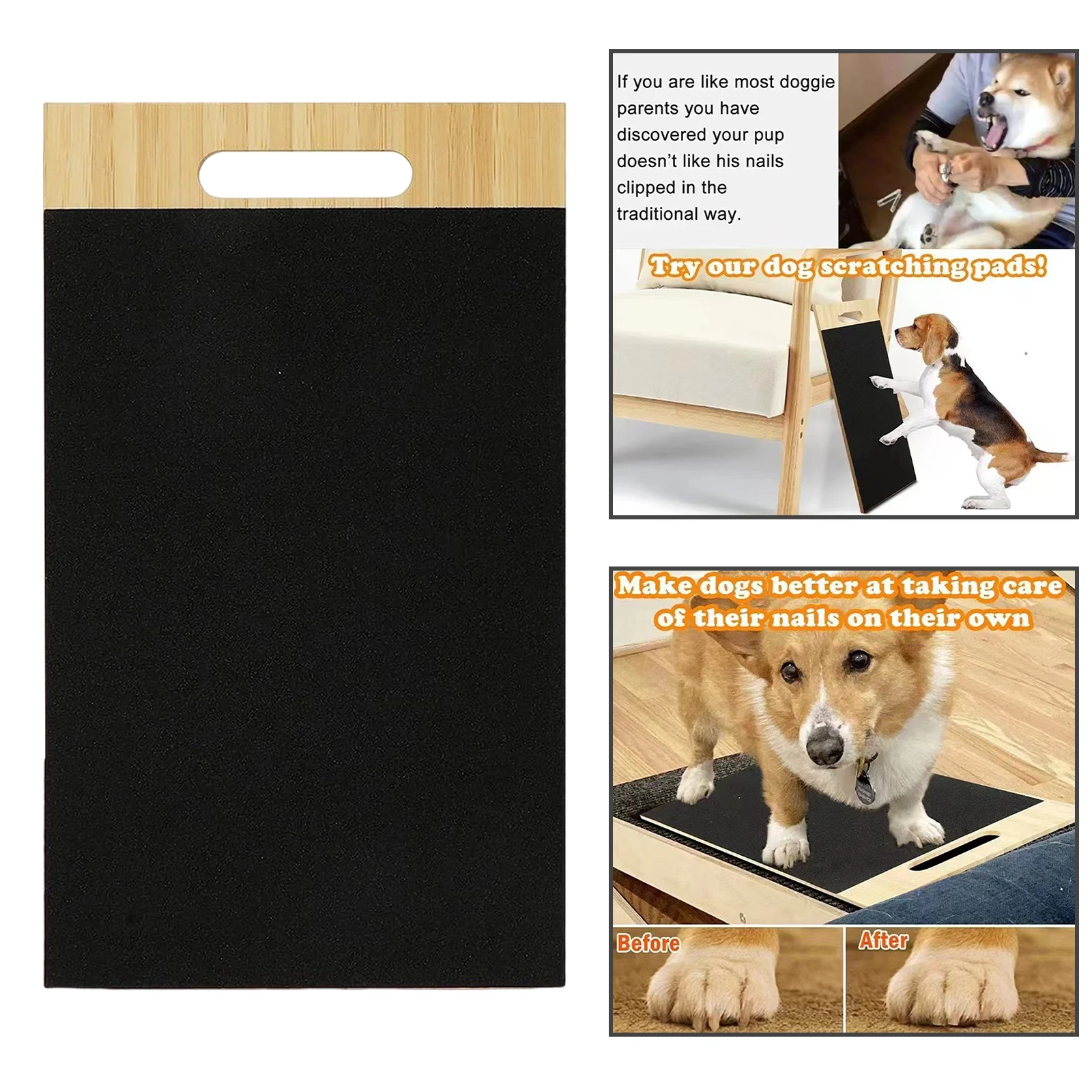 Dog Scratch Pad for Nails, Grind Claws Durable Dog Nail Scratching ...