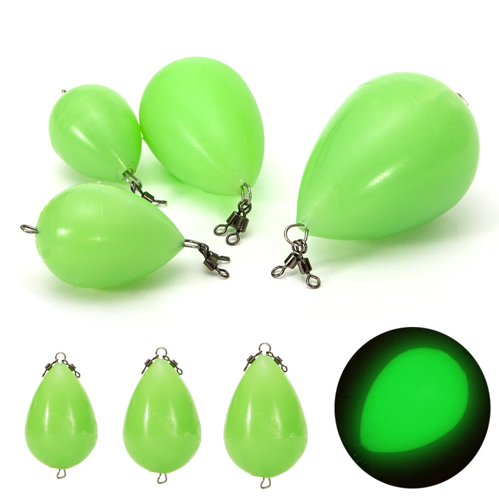1Pcs Night Fishing Luminous Egg Float Upward luminous Bobber Float ...