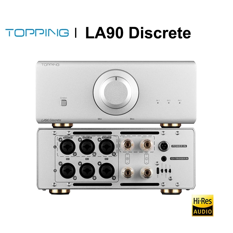 TOPPING-LA90 개별 성능 디스크리트 파워 앰프 고해상도 오디오 스테레오/모노 모드, 3 * XLR/TRS 입력 ...