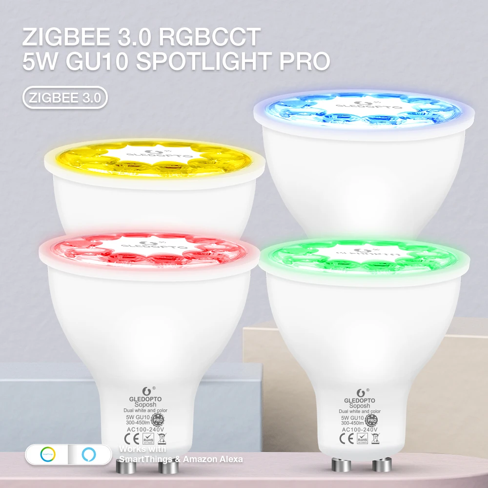 Gledopto Gu10 | Led Spotlight | Led Bulbs Tubes - 3pcs Zigbee3.0 Smart ...