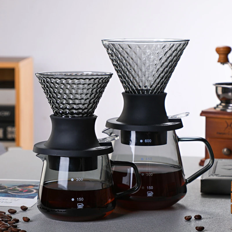 Coffee Filter Cup Glass Drip type Hand brewed Coffee Filter Pot V60 ...