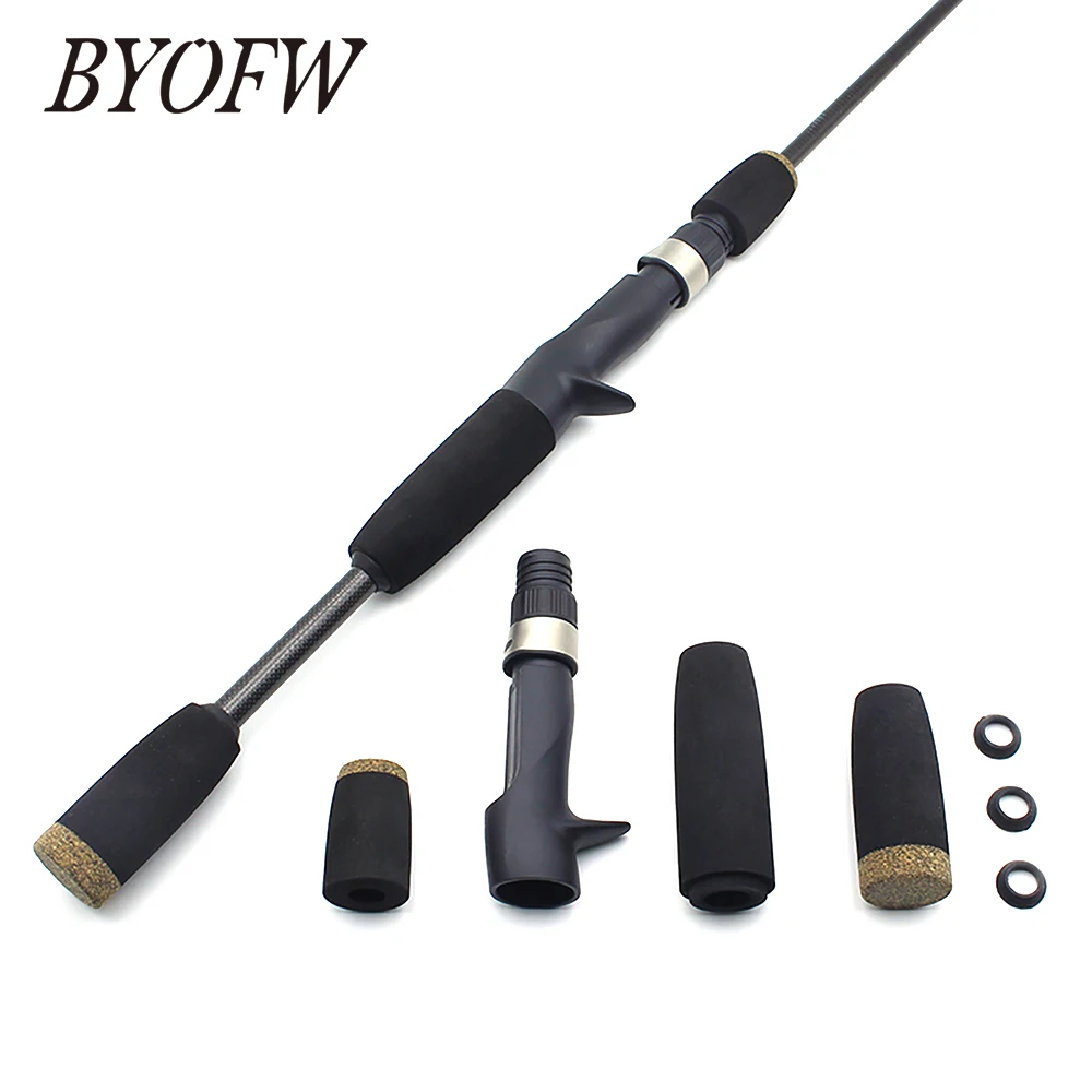 BYOFW-1-Set-Casting-Black-EVA-Fishing-Rod-Handle-Kit-Rubber-Cork-Butt ...