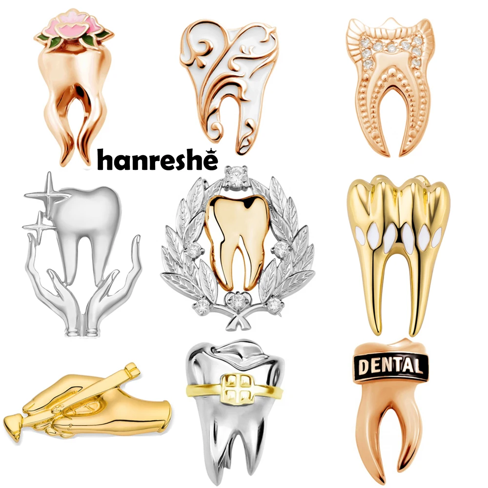 Hanreshe-Tooth-Dental-Brooch-Pin-Medical-Dentist-Nurse-Doctor-Teeth ...