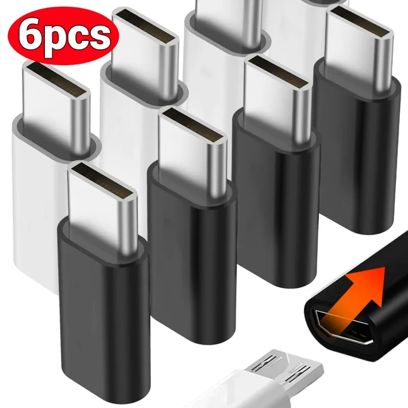 6-1Pcs-Mobile-Phone-Adapter-Micro-USB-Female-To-Type-C-Male-Data-Line ...